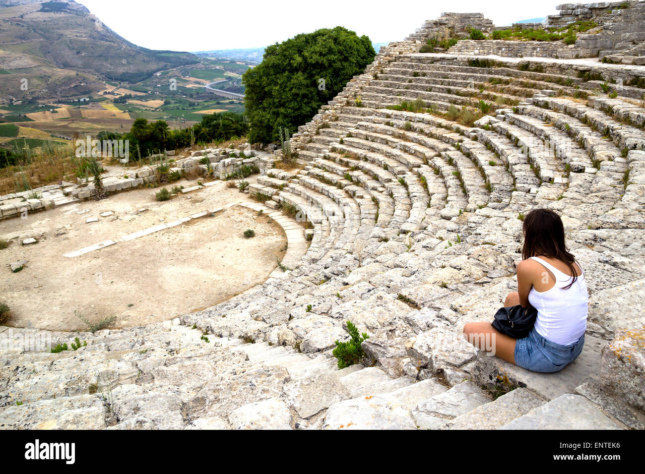 Segesta Greek Theatre Italy Stock Photo - Alamy
