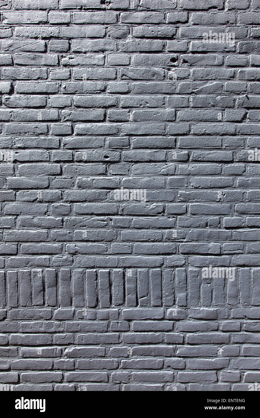 vertical part of grey painted brick wall Stock Photo - Alamy