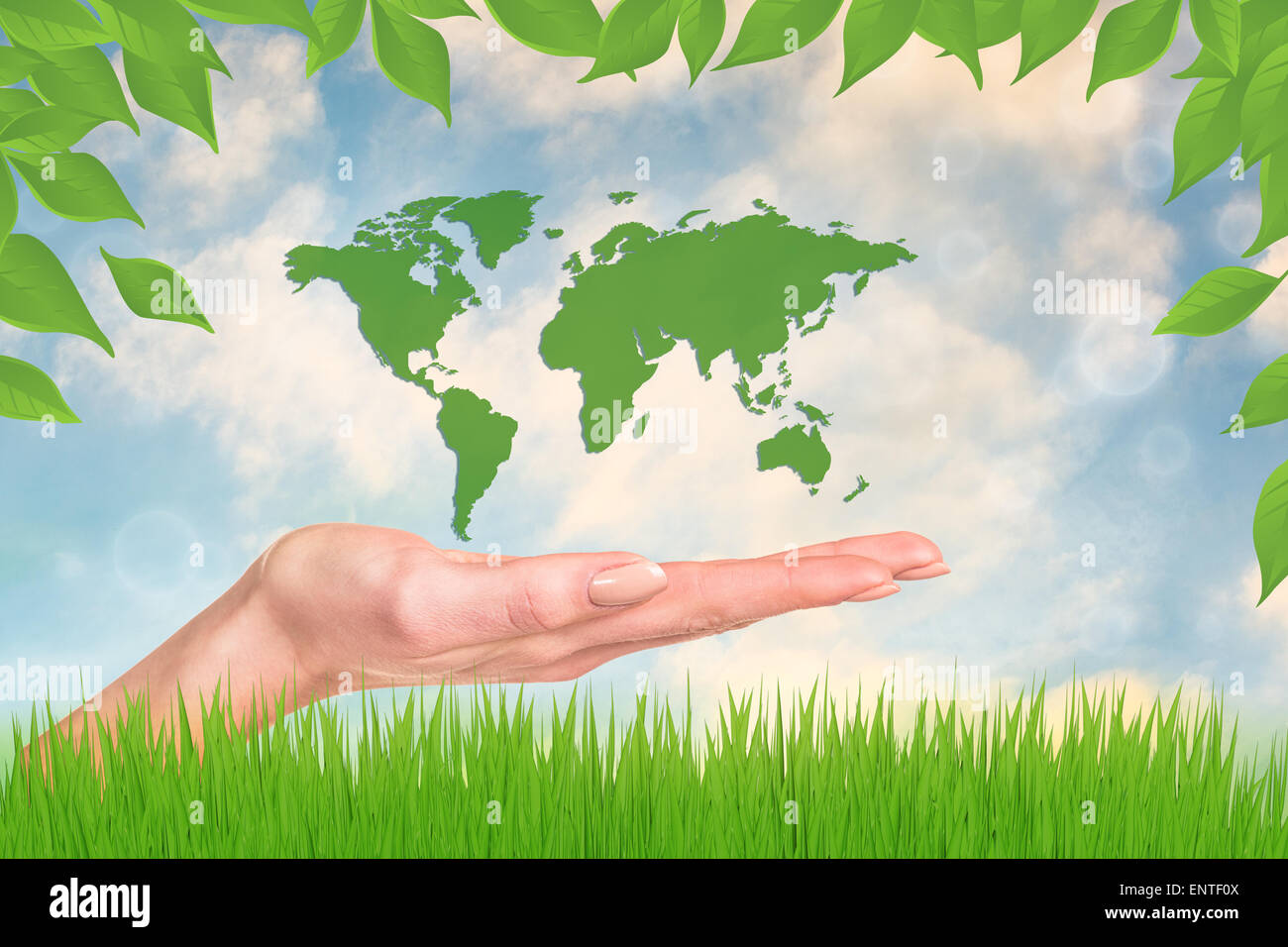 World in hand nature hi-res stock photography and images - Alamy