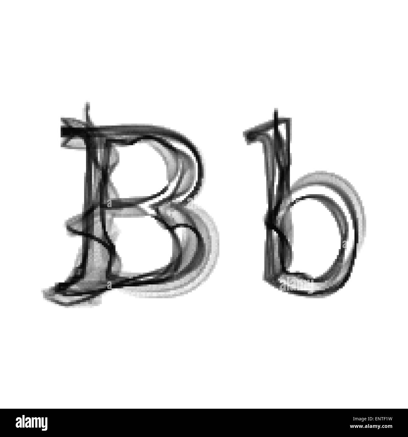 Black Smoke font. Letter B Stock Vector Image & Art - Alamy
