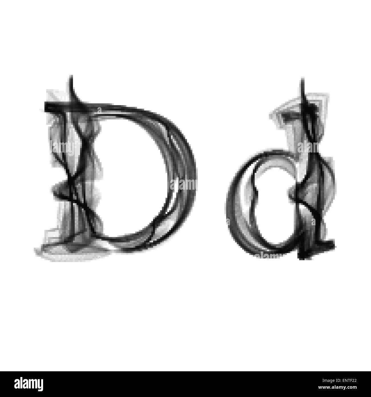 Black Smoke font. Letter D Stock Vector Image & Art - Alamy