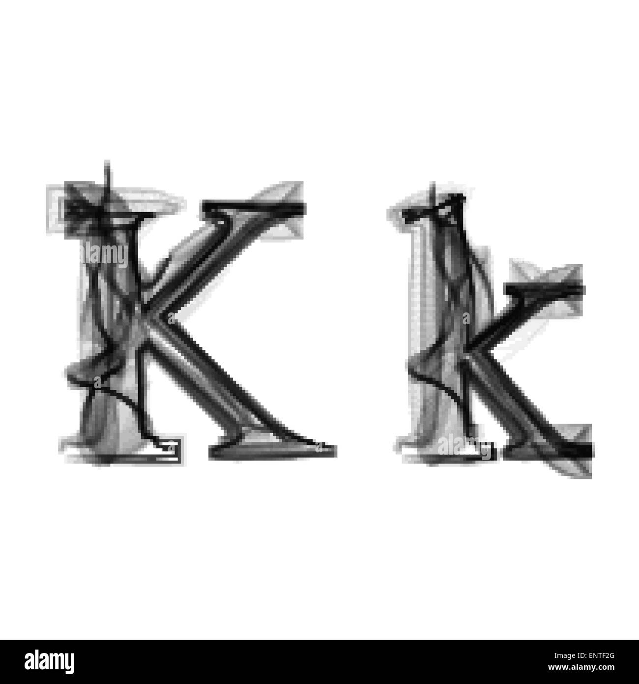 Black Smoke font. Letter K Stock Vector Image & Art - Alamy