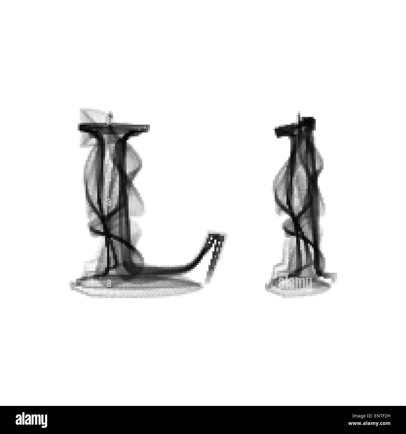 Black Smoke font. Letter L Stock Vector Image & Art - Alamy