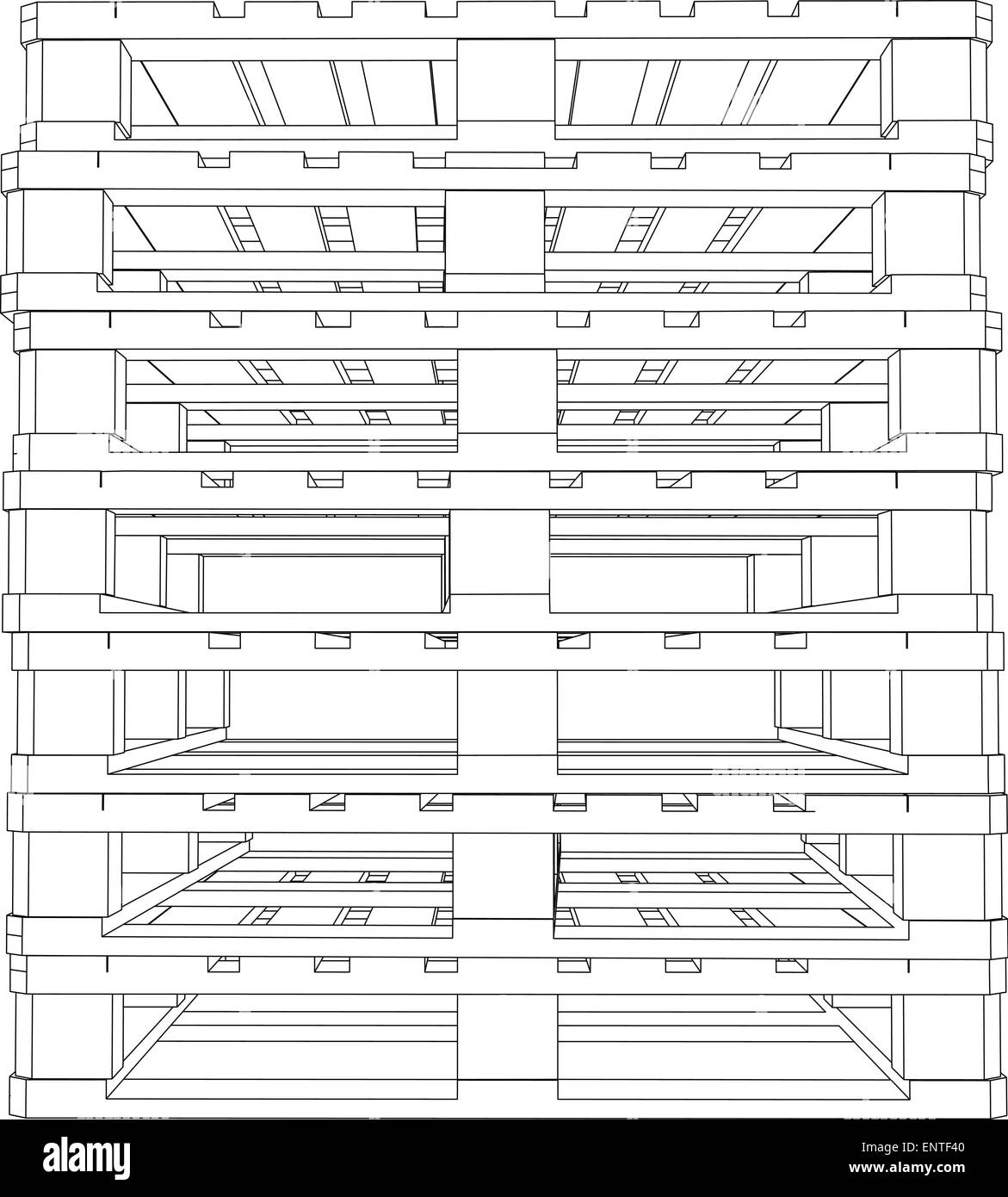 Stack of pallets Stock Vector Image & Art - Alamy