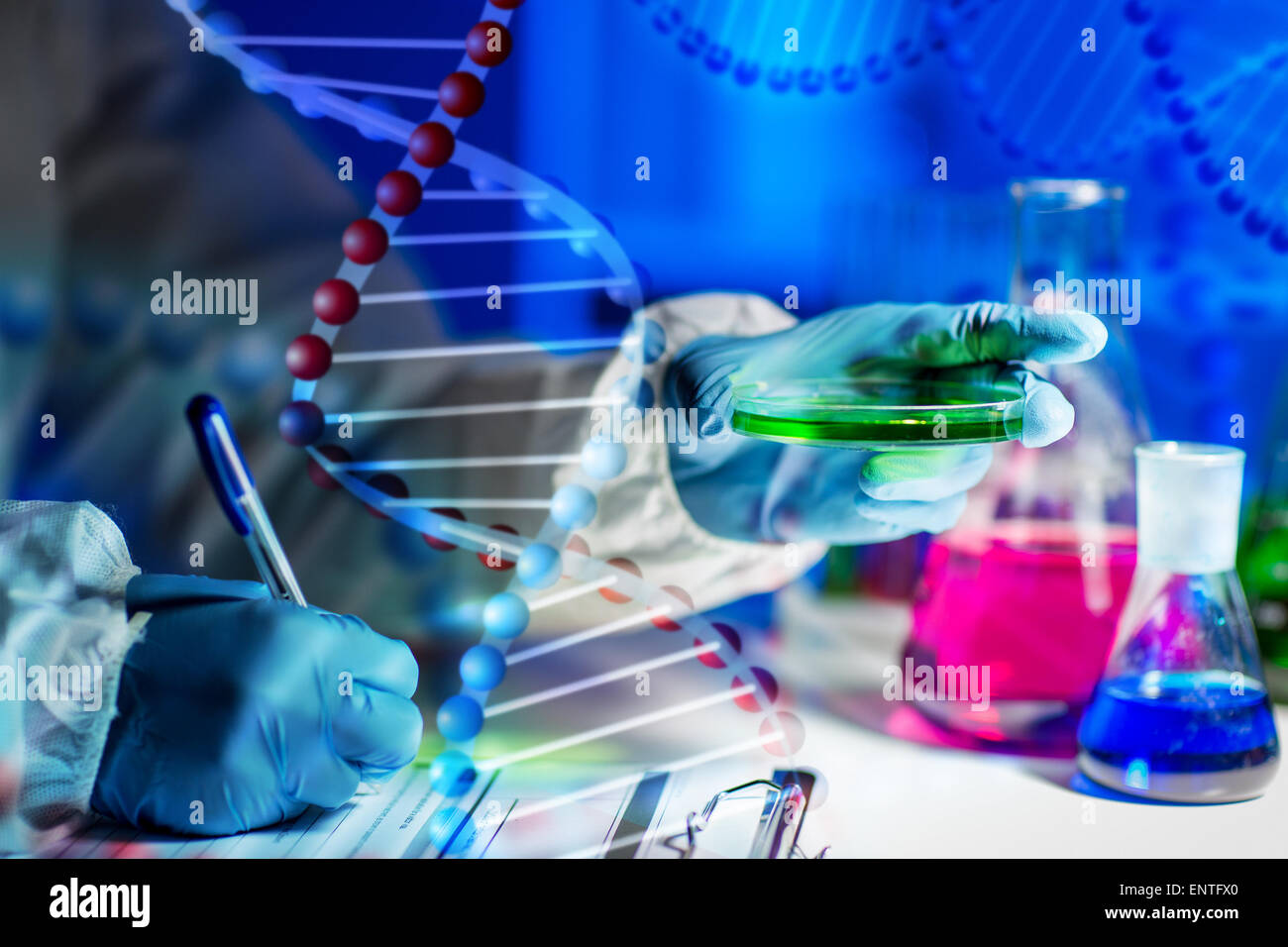 close up of scientist writing test results in lab Stock Photo - Alamy