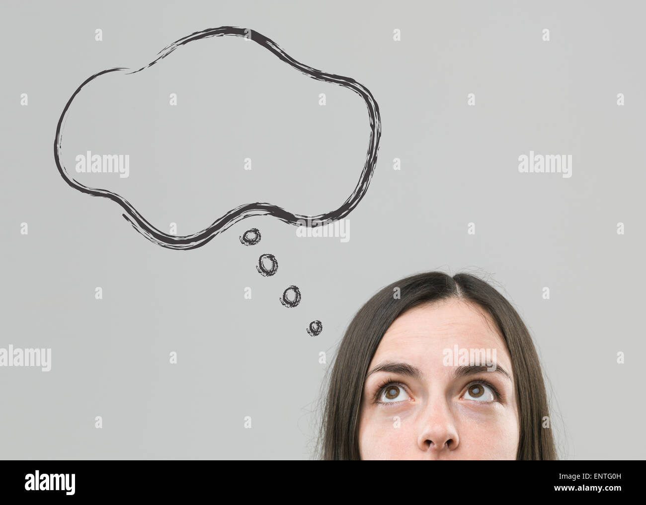Thought Bubble Imagination Woman High Resolution Stock Photography and ...
