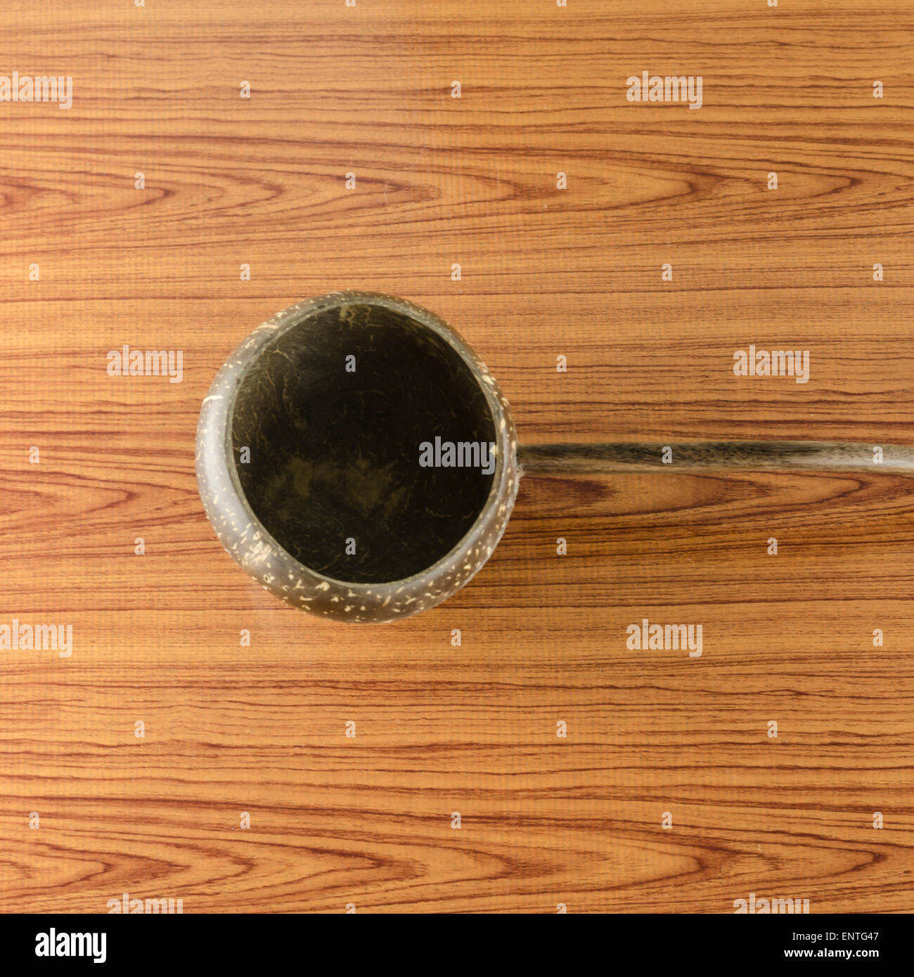 thai wood bowl container for drinking water on wood background Stock ...