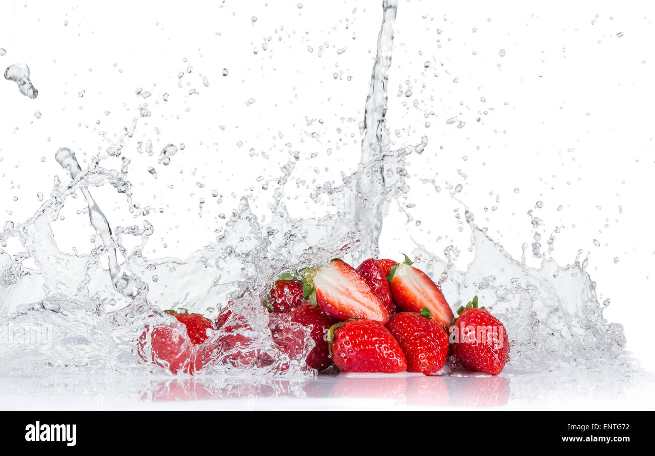 Fresh fruit with water splash Stock Photo - Alamy