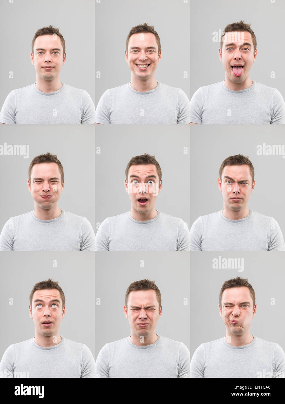Facial expressions montage hi-res stock photography and images - Alamy