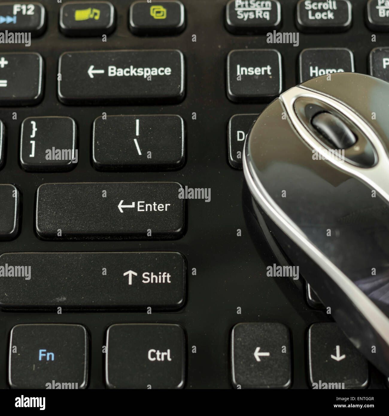 keyboard and wireless mouse computer or laptop Stock Photo - Alamy