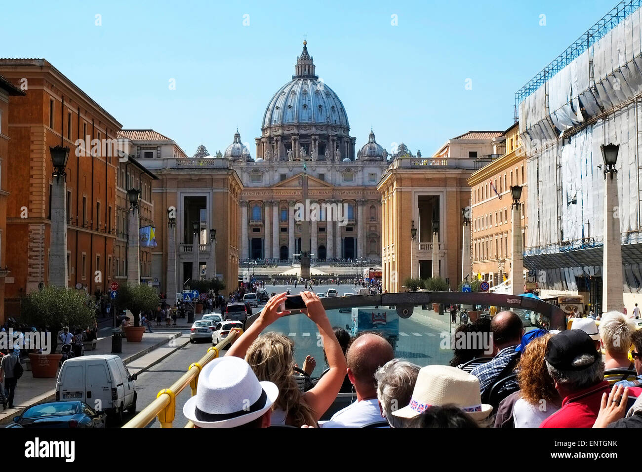 Hop On Hop Off Tour Rome Italy IT EU Europe Stock Photo - Alamy