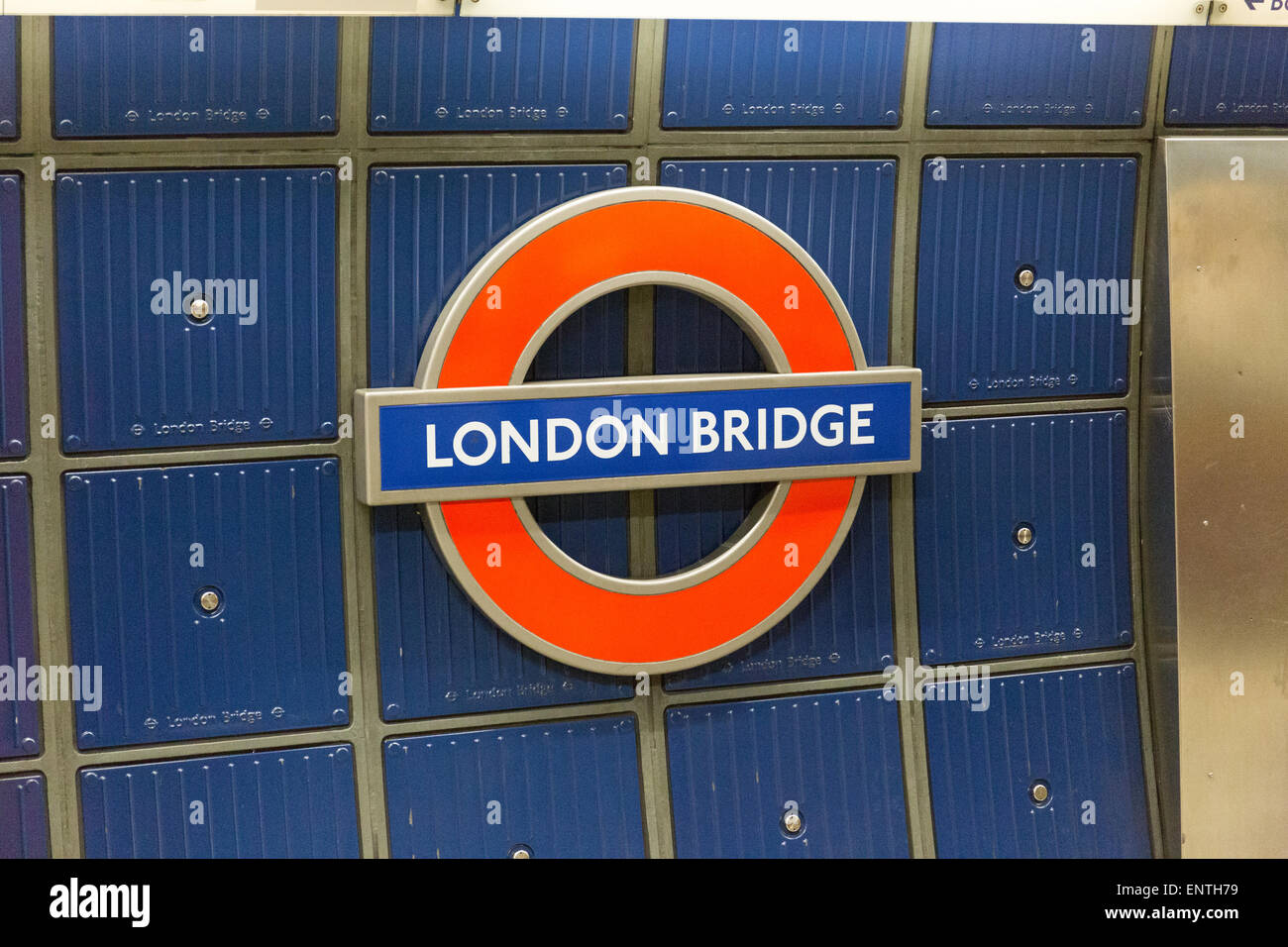 London Bridge TFL sign Stock Photo - Alamy