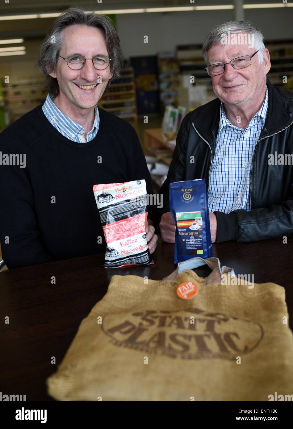 Wuppertal, Germany. 11th May, 2015. GEPA CEO Robin Roth and co-founder ...