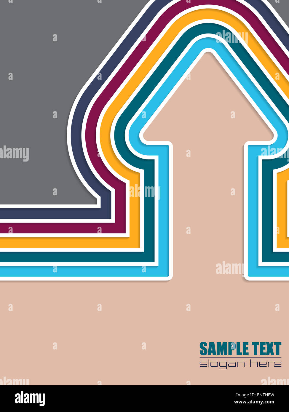 Abstract colorful brochure cover design with arrows Stock Photo - Alamy