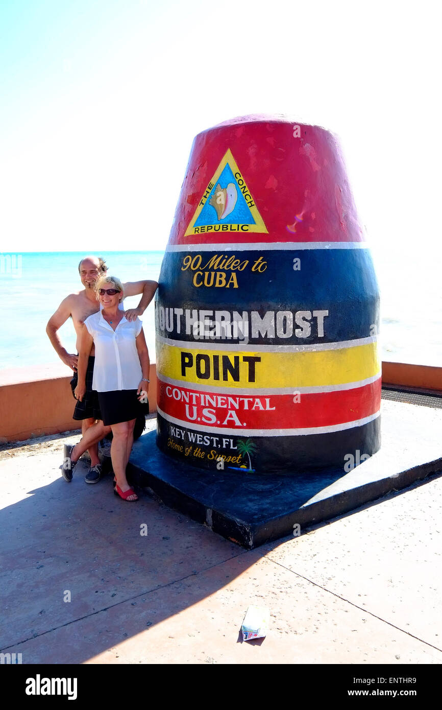 Southernmost Point Monument at Key West Florida FL destination for ...