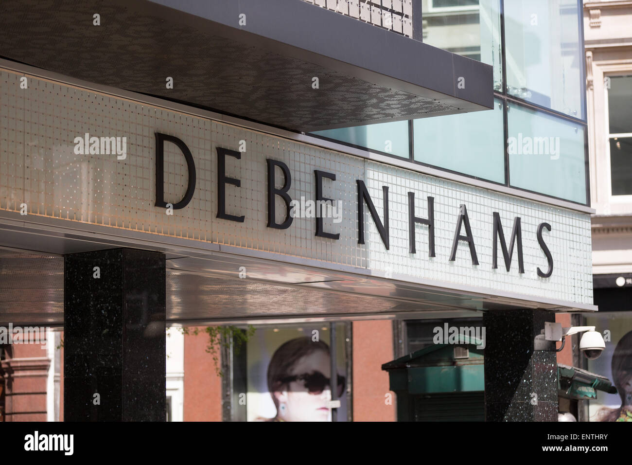Debenhams sign on Oxford Street London Stock Photo - Alamy