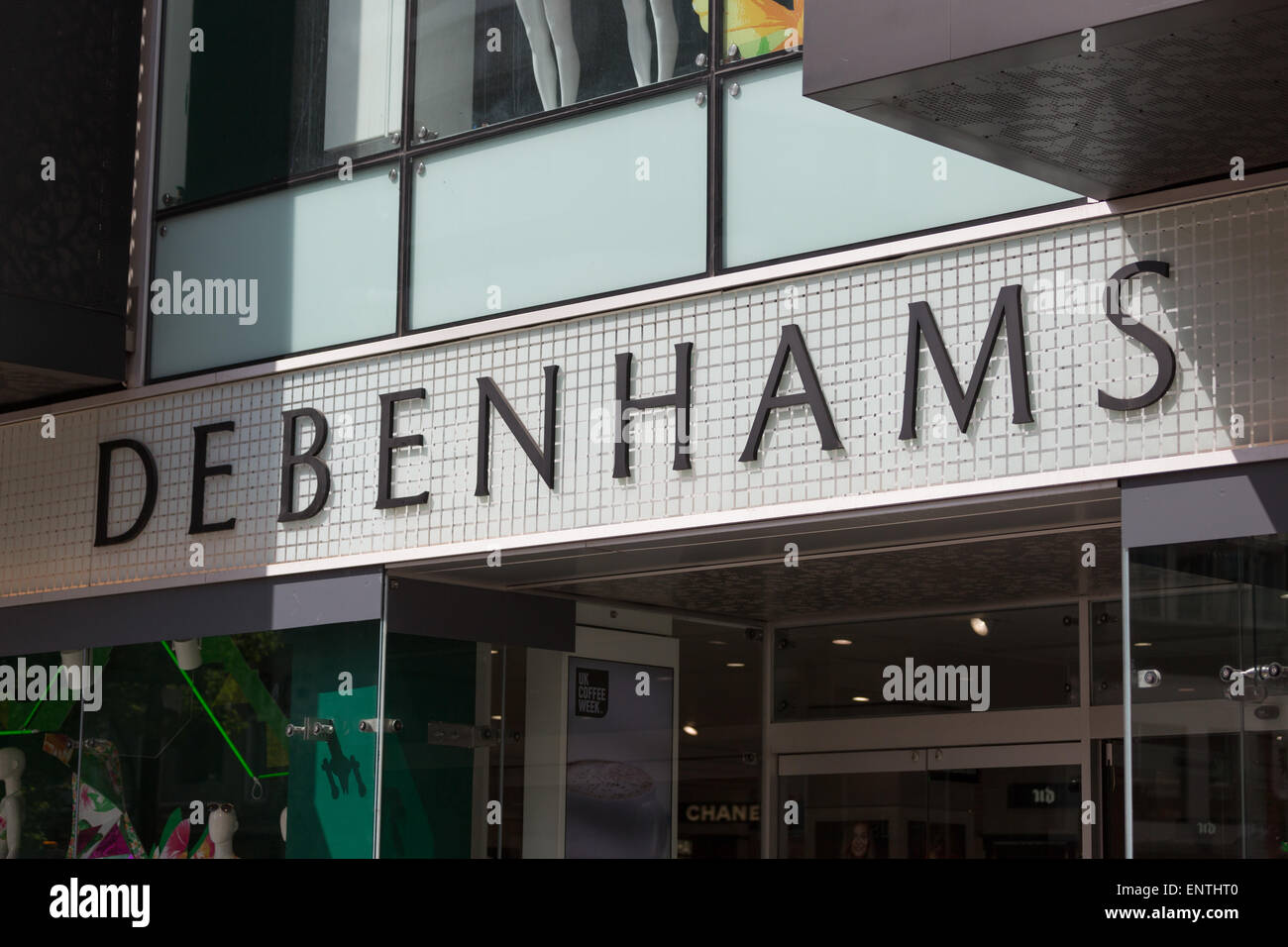 Debenhams sign on Oxford Street London Stock Photo - Alamy