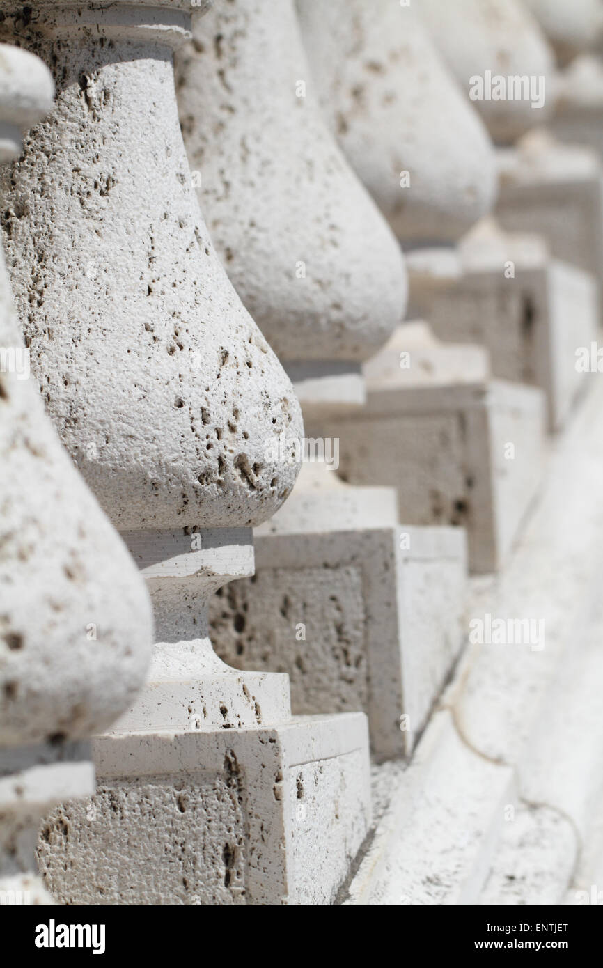 White balustrades along a flight of rising steps Stock Photo - Alamy