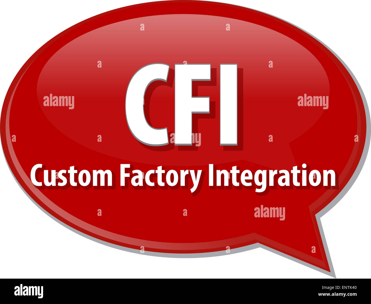 word speech bubble illustration of business acronym term CFI Custom ...