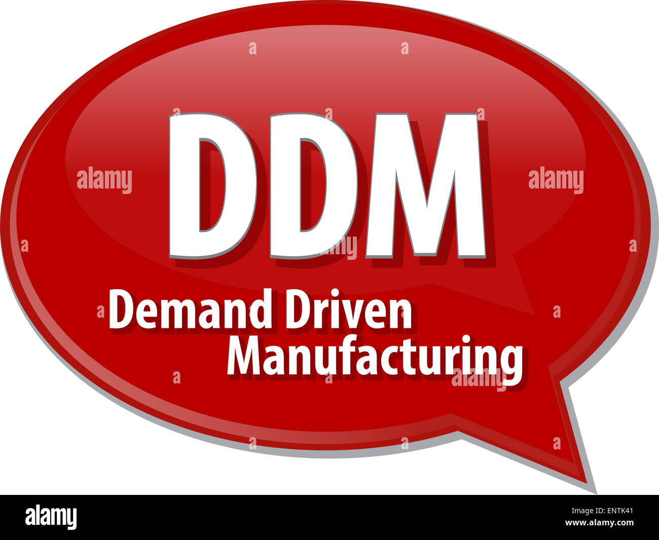 word speech bubble illustration of business acronym term DDM Demand ...