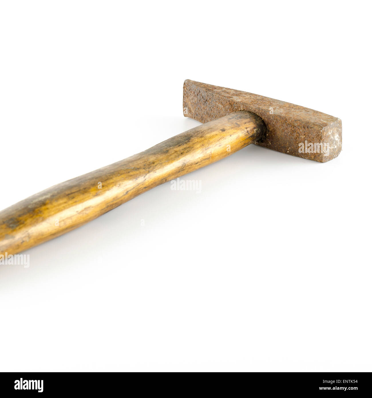 old hammer with rust on a white background Stock Photo - Alamy