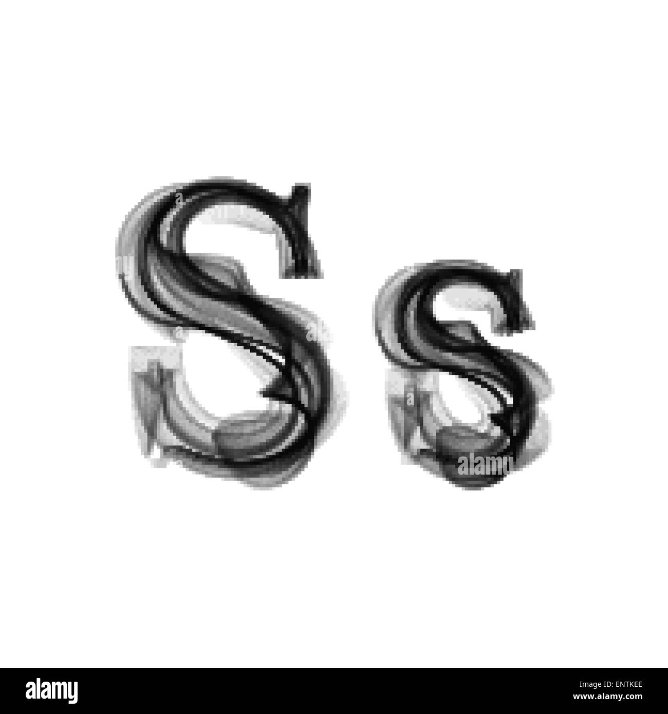 Black Smoke font. Letter S Stock Vector Image & Art - Alamy