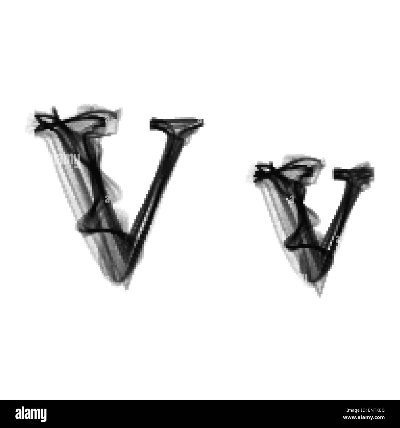 Black Smoke font. Letter V Stock Vector Image & Art - Alamy