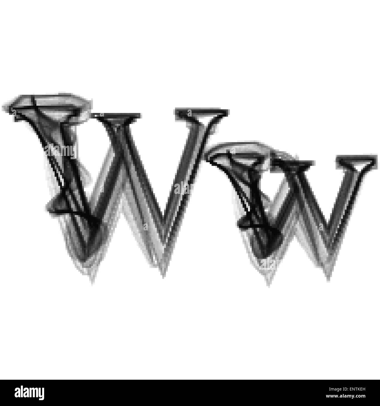 Black Smoke font. Letter W Stock Vector Image & Art - Alamy