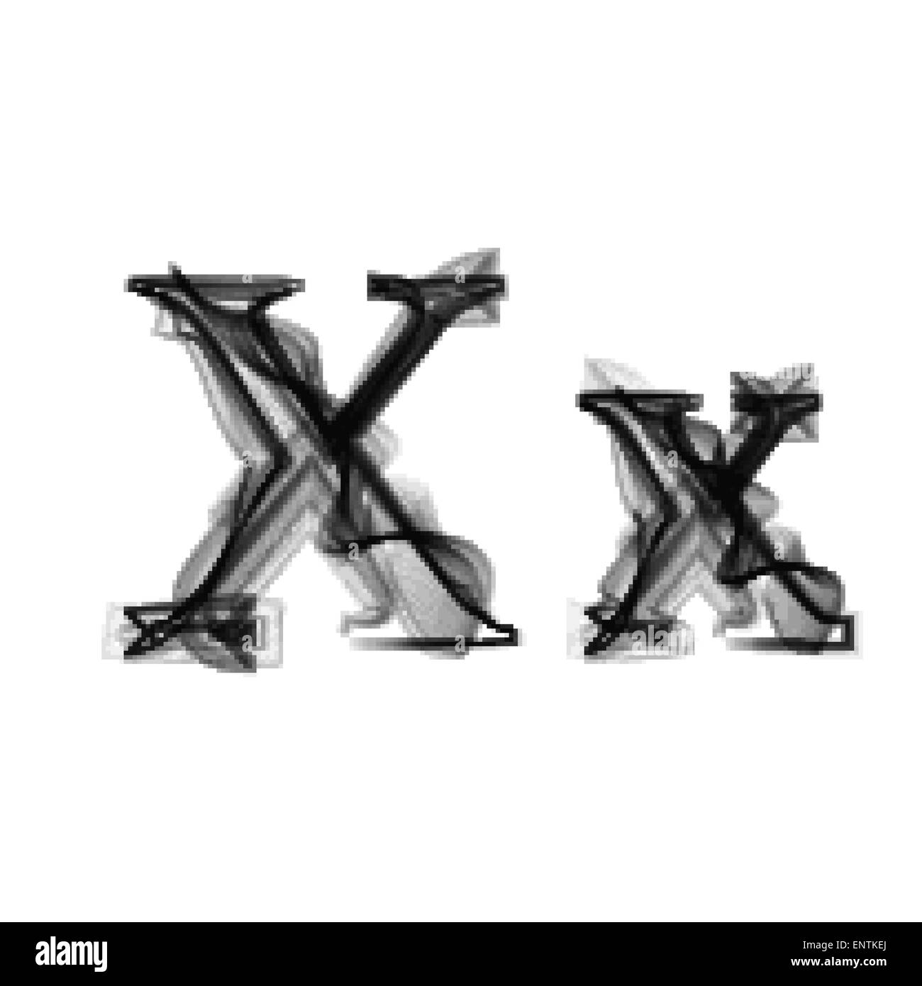 Black Smoke font. Letter X Stock Vector Image & Art - Alamy