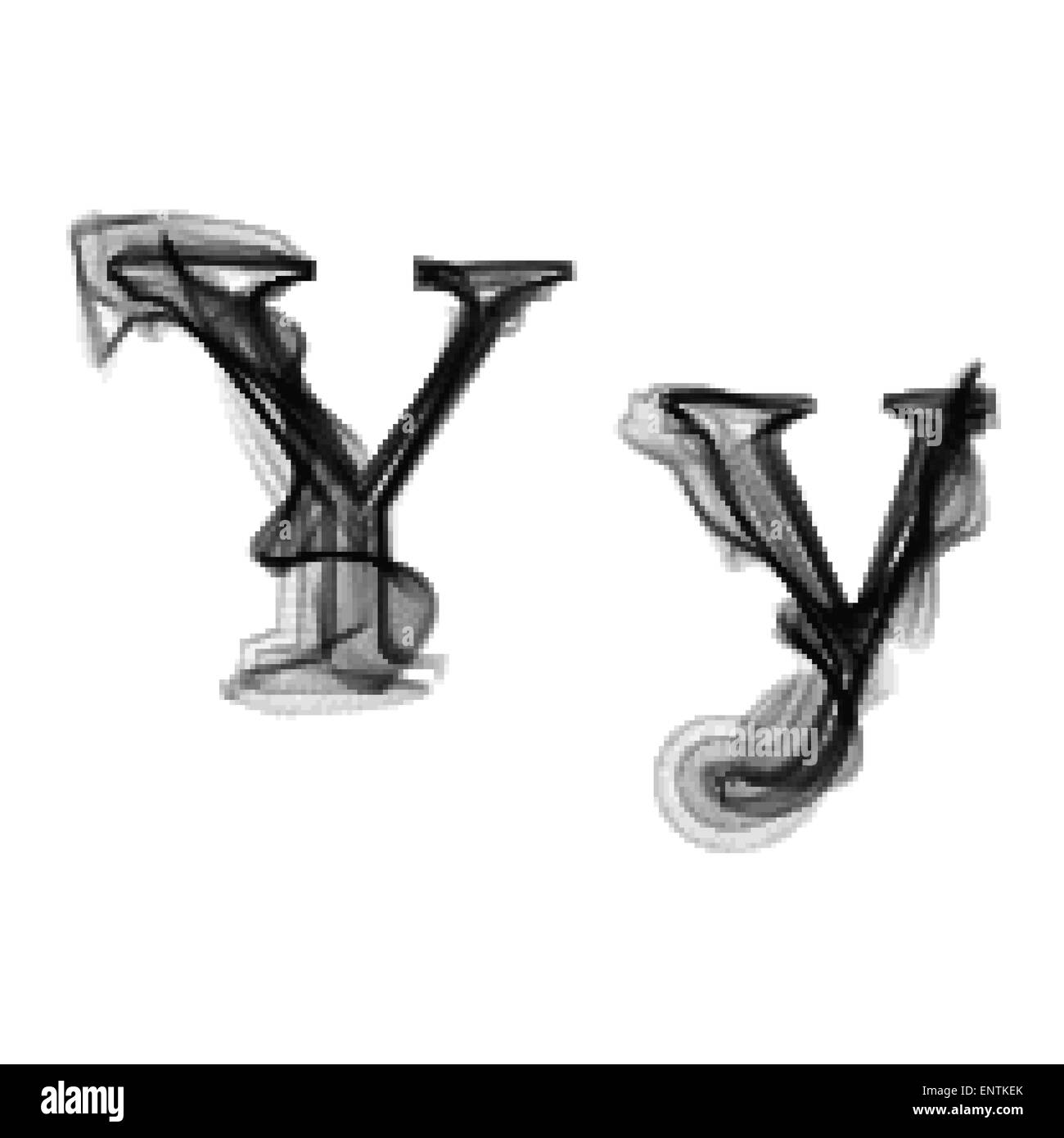 Black Smoke font. Letter Y Stock Vector Image & Art - Alamy
