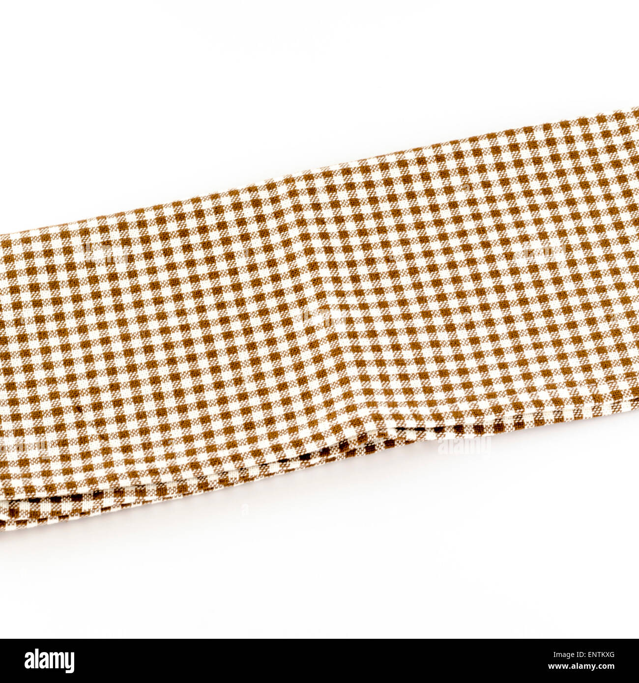 brown kitchen towel on a white background Stock Photo - Alamy