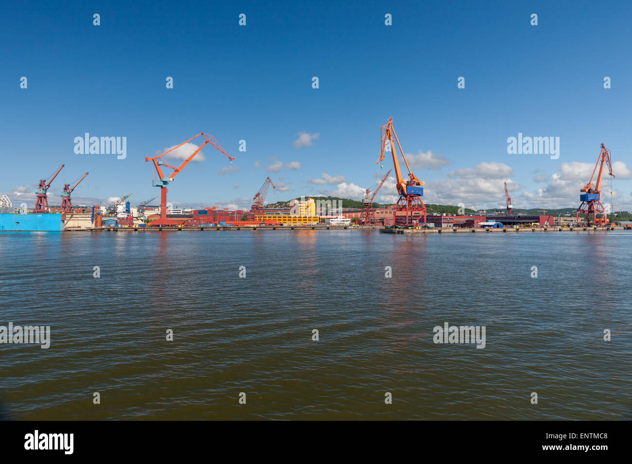Large industrial shipping harbour in Gothenburg, Sweden Stock Photo - Alamy