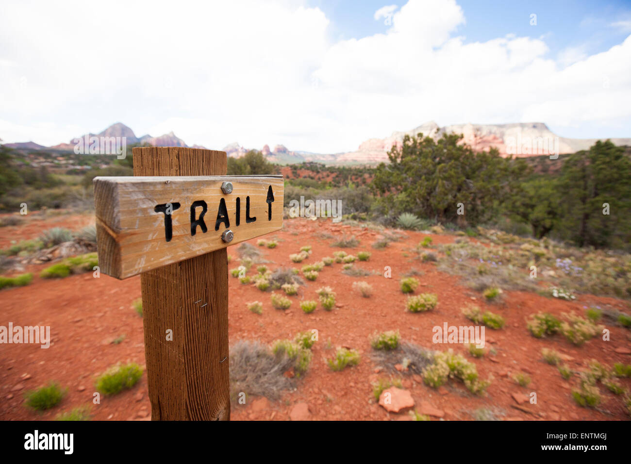 trail sign, sedona, arizona Stock Photo - Alamy