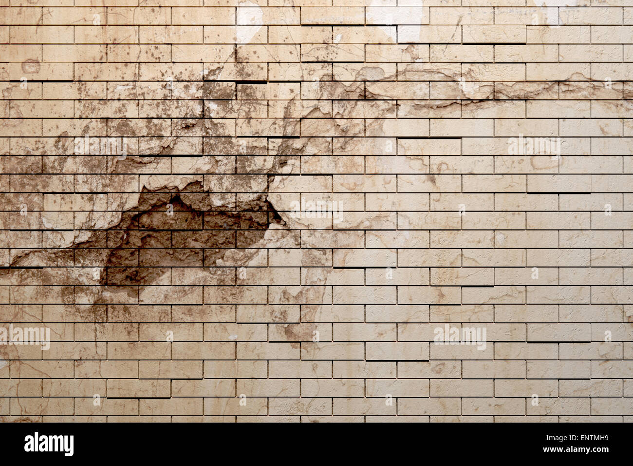 3d rendering of a destroyed brick wall Stock Photo - Alamy