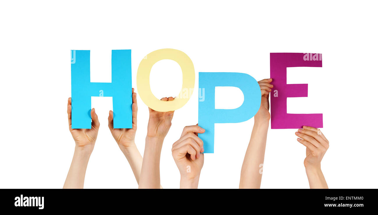 Many People Hands Holding Colorful Word Hope Stock Photo - Alamy Many People Hands Holding Colorful Word Hope Stock Photo - Alamy