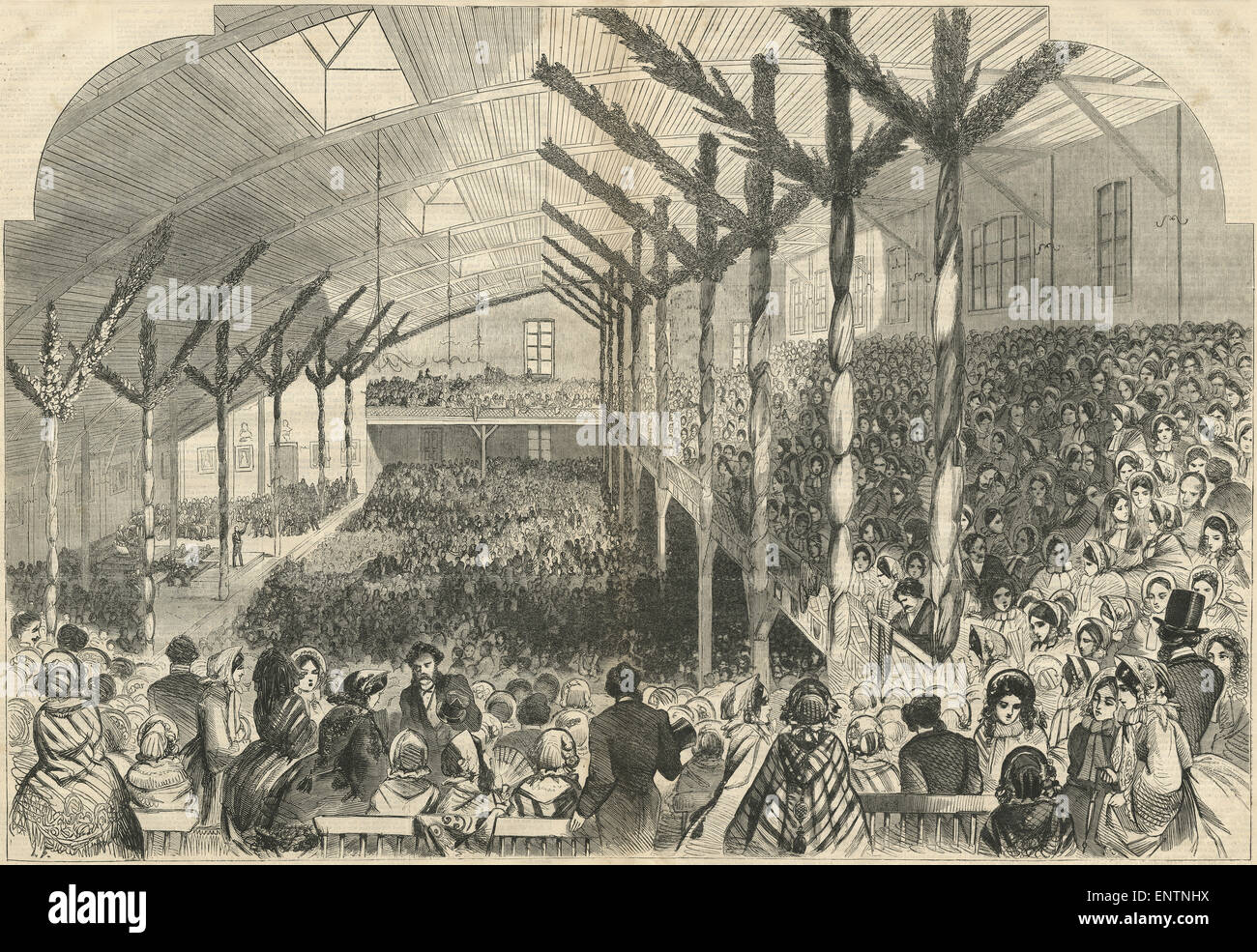 Antique original engraving, "The Republicans in Nominating Convention ...