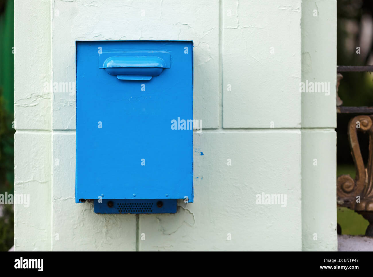 Letter box painted blue hi-res stock photography and images - Alamy