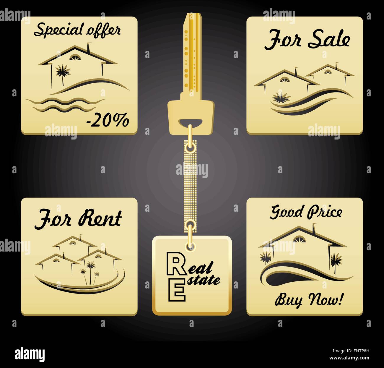 House or apartments badge set for your real estate company design. Only ...