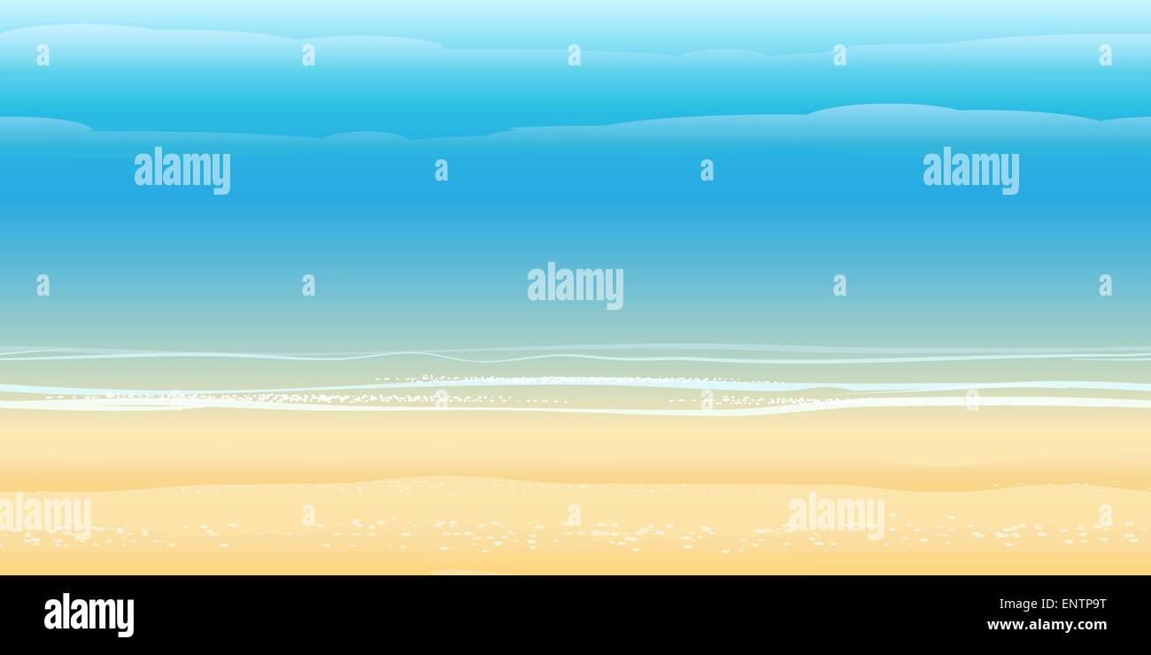 Seamless horizontal pattern with sunny seashore Stock Vector Image ...