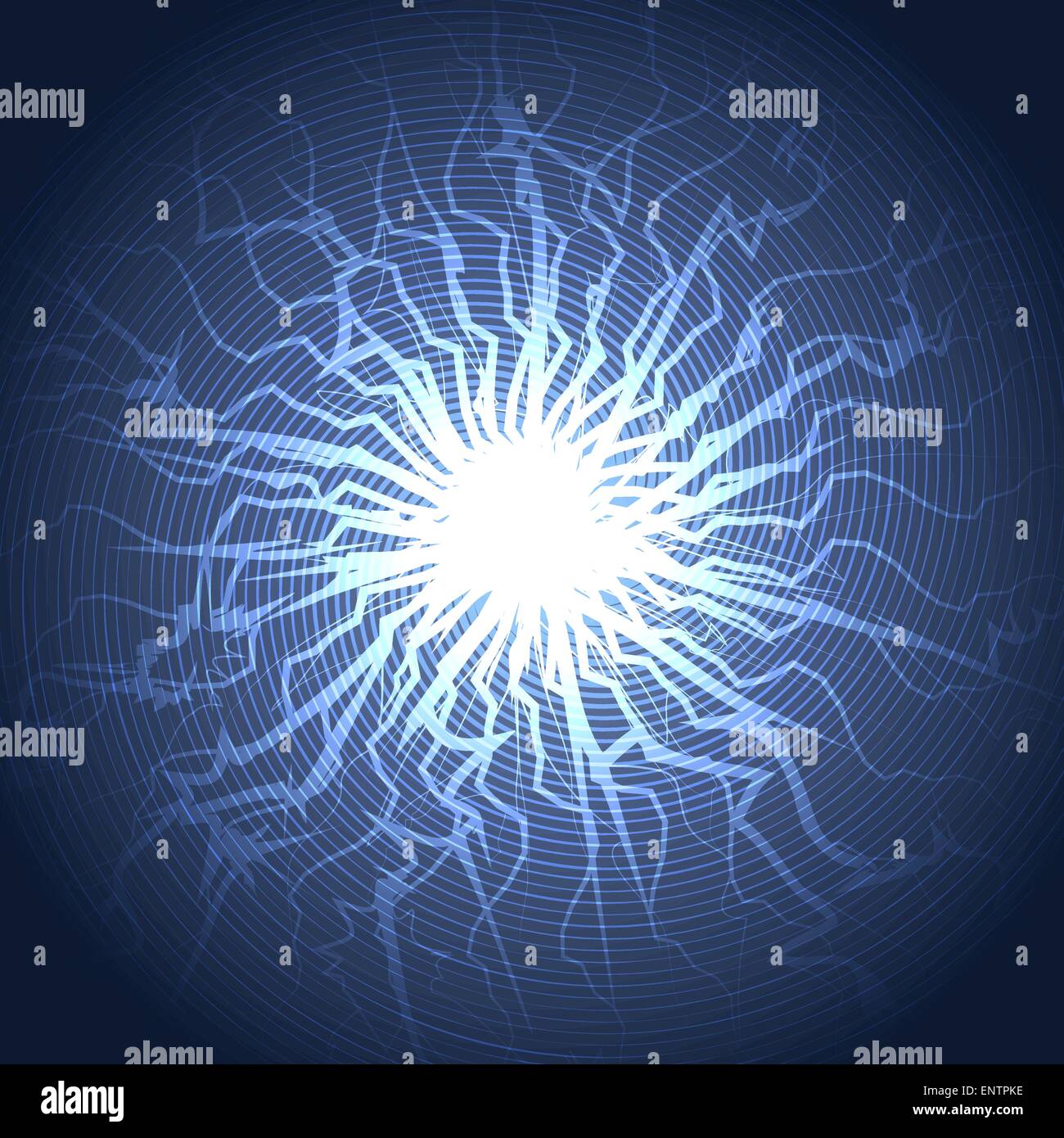 vector illustration of exploding thunder-ball in the sky Stock Vector ...