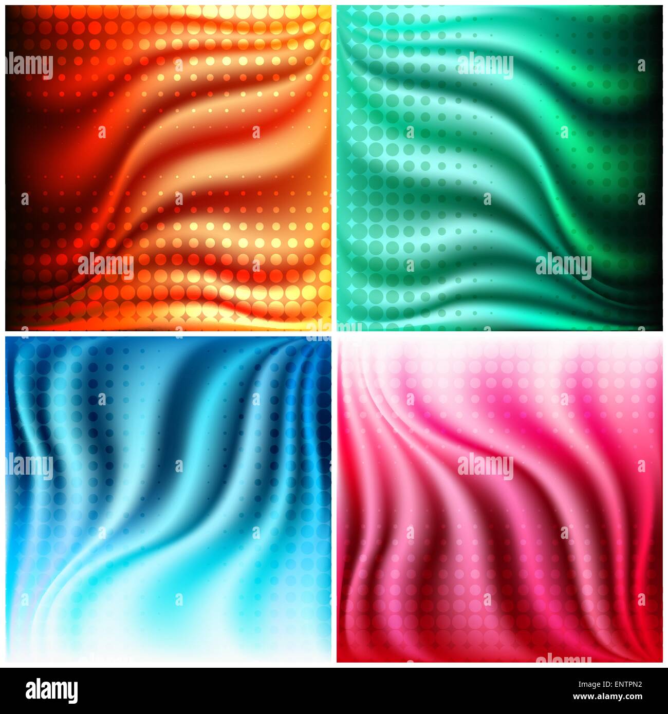 Set of abstract fold texture background with half tone overlay ...