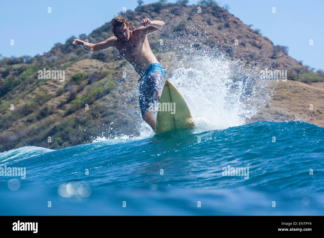 Sufer on the wave Stock Photo - Alamy
