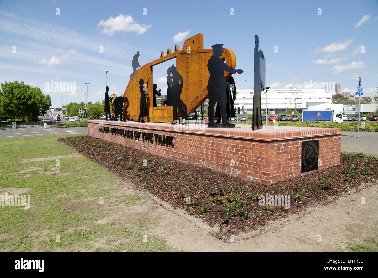 Lincoln Tank Memorial, Tritton Road Roundabout, Lincoln, Lincolnshire ...