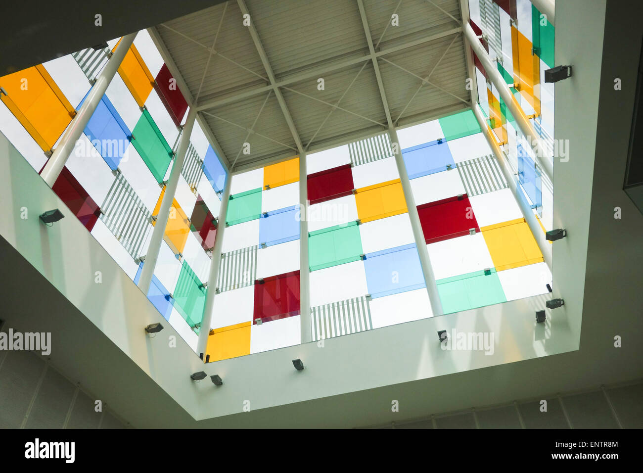 Interior of Centre Pompidou Malaga, The Pompidou centre, The cube, Pop ...