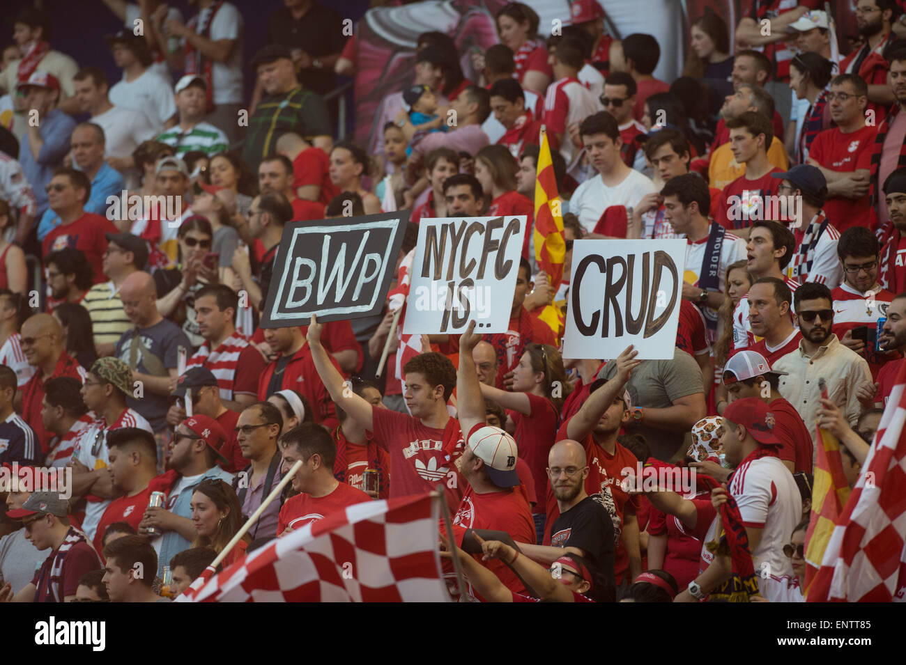 Harrison, New Jersey, USA. 10th May, 2015. NY Red Bulls' fans cheer at ...