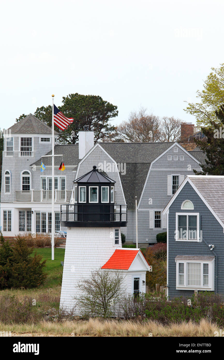 Hyannis Port Cape Cod Massachusetts. Hyannis lighthouse built in 1849 ...