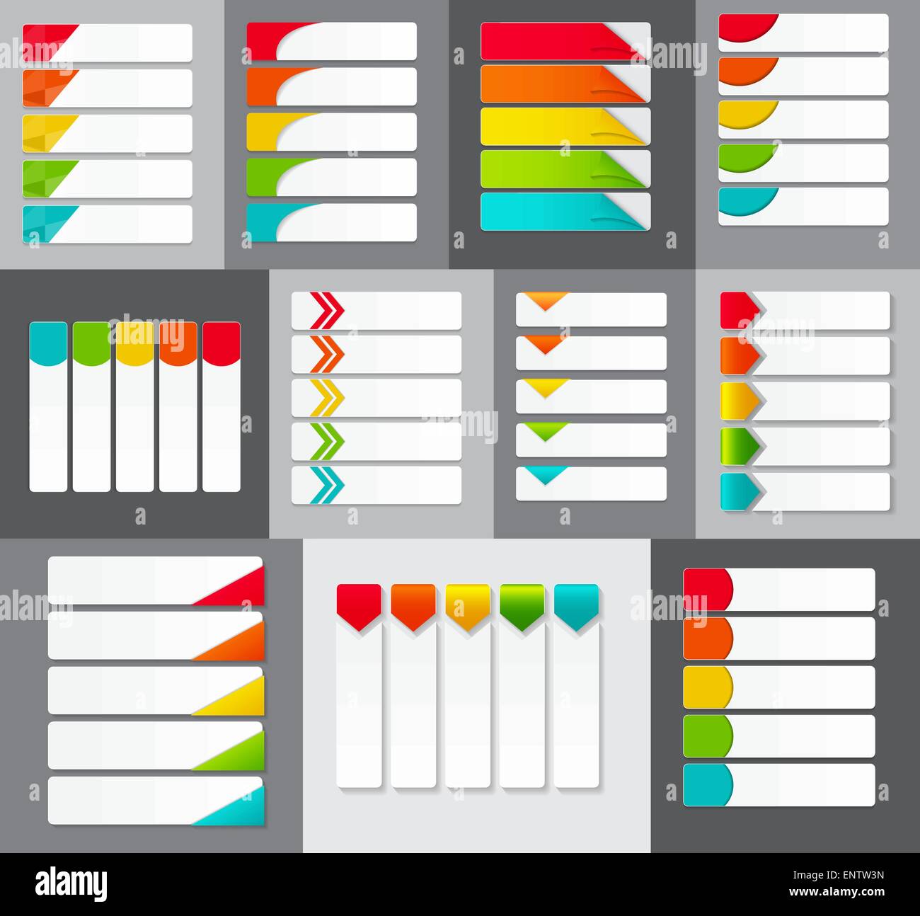 Big Set of Infographic Banner Templates for Your Business Vector Stock ...