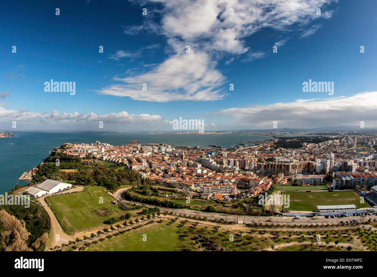 View of Almada in Lisbon, Portugal Stock Photo - Alamy