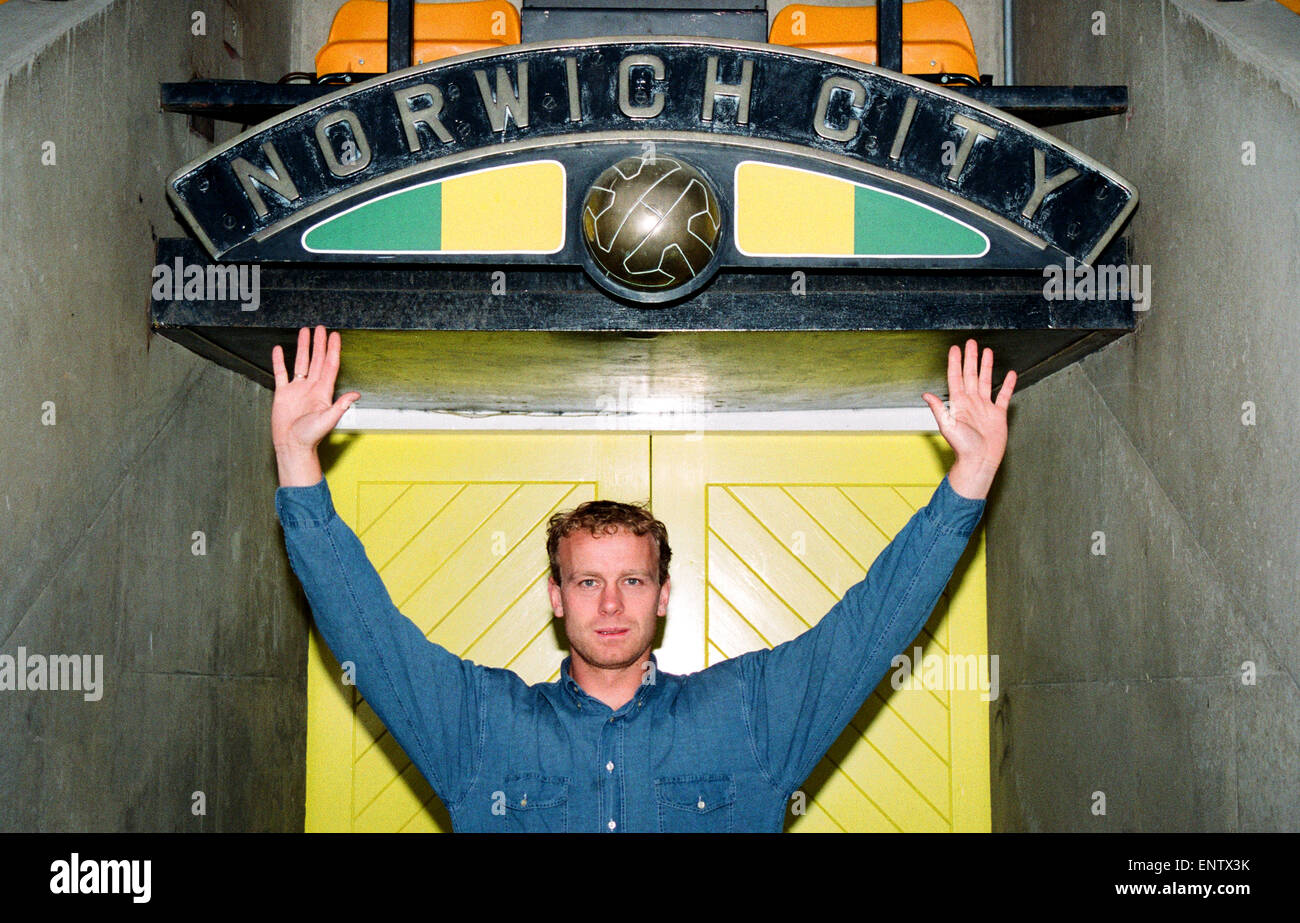 Norwich City legend Jeremy Goss at Carrow Road after his winning goal ...