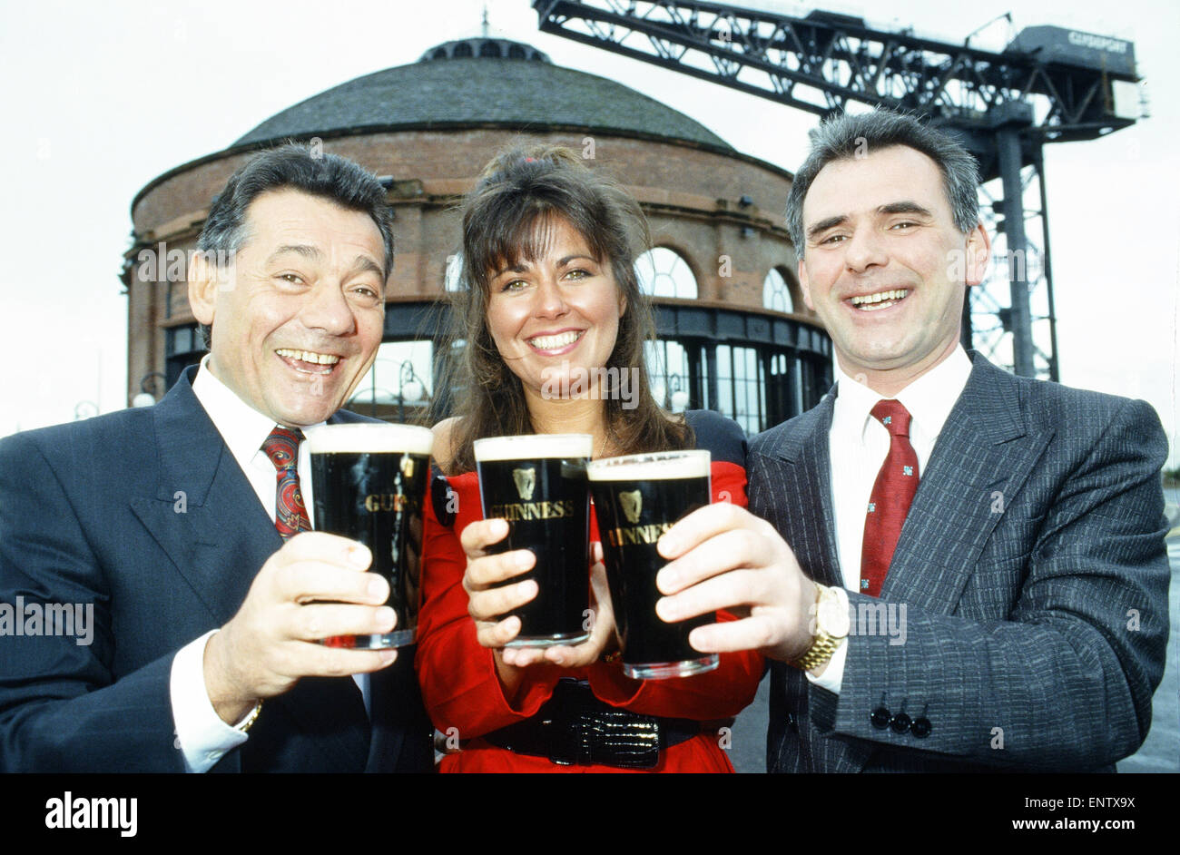 Mario Romano (l) with Debbie Greenwood and Renato Paladini (r ...